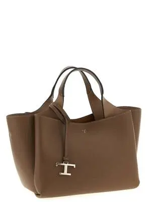 TOD'S Apa Mini Leather Handbag - Brown