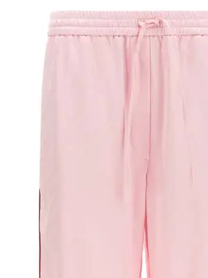 Off-White Jacquard Satin Pajama' Pants - Pink