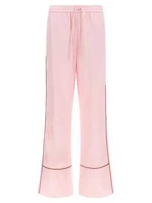 Off-White Jacquard Satin Pajama' Pants - Pink