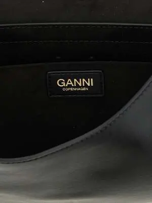 GANNI B-kat Leather-effect Shoulder Bag - Black
