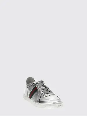 Gucci Lamb Leather Sneakers - Silver