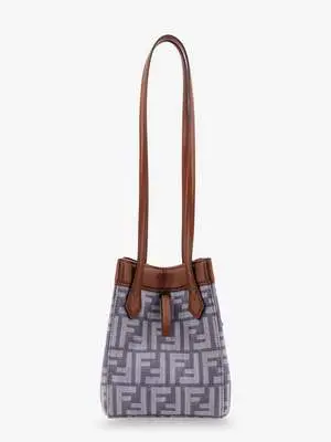 Fendi Origami Mini Ff Jacquard Fabric And Leather Shoulder Bag - Multicolor