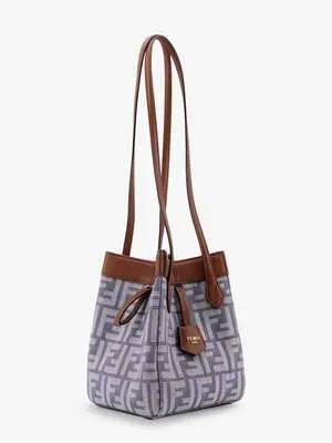 Fendi Origami Mini Ff Jacquard Fabric And Leather Shoulder Bag - Multicolor