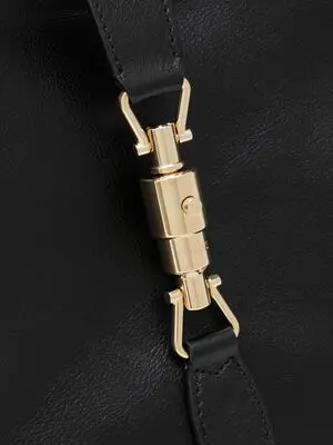 Gucci Shoulder Bag With Gold Tone Clasp - Black