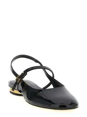 TOD'S Patent Leather Mary Jane Ballet Flats