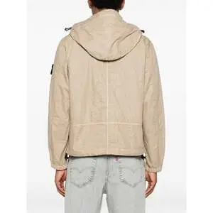 Stone Island Hooded Jacket With Zip Fastening