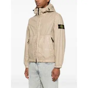 Stone Island Hooded Jacket With Zip Fastening