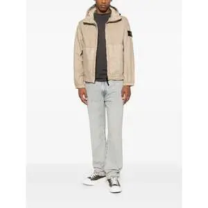 Stone Island Hooded Jacket With Zip Fastening