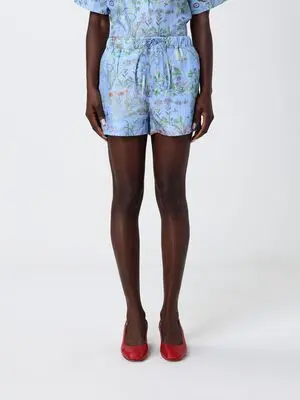 Gucci Silk Printed Shorts - Blue