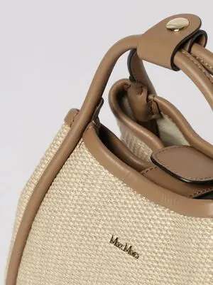 Max Mara Woven Top Handle Bag - Gray