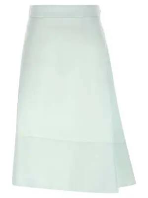 JIL SANDER Asymmetrical Hem Midi Skirt - Blue