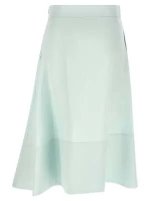 JIL SANDER Asymmetrical Hem Midi Skirt