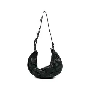 INNERRAUM Gathered Detail Messenger Bag - Black