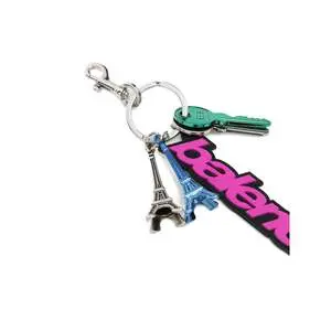 Balenciaga Tone Eiffel Tower Charm Keyring - Silver