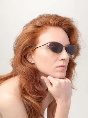 Bottega Veneta Metal Cat Eye Sunglasses