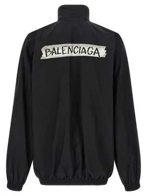 Balenciaga Masking Tape' Printed Tech Cotton Poplin Sweatshirt