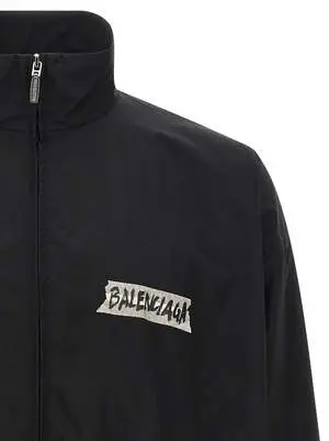 Balenciaga Masking Tape' Printed Tech Cotton Poplin Sweatshirt