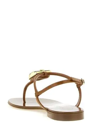 GIUSEPPE ZANOTTI Ganass" Embellished Leather Thong Sandals