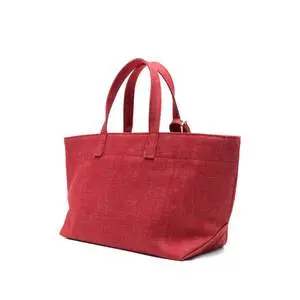 A.p.c. Cotton Tote Bag With Zip Fastening - Red
