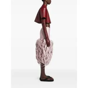 Balenciaga Cropped Lambskin Top - Red