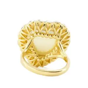Valentino Garavani Tone Crystal Embellished Heart Ring