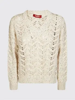 Max Mara Sweater With Sequins - Cream