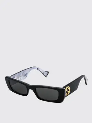 Gucci Acetate Rectangle Sunglasses - Black