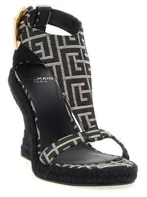 Balmain Monogram Jacquard Espadrilles