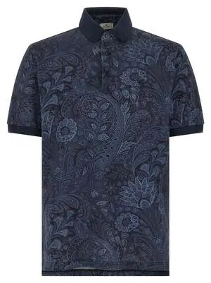 Etro Arnica Paisley' Polo Shirt - Blue
