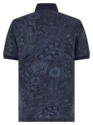 Etro Arnica Paisley' Polo Shirt - Blue