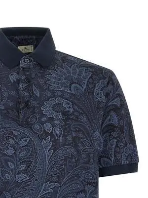 Etro Arnica Paisley' Polo Shirt - Blue