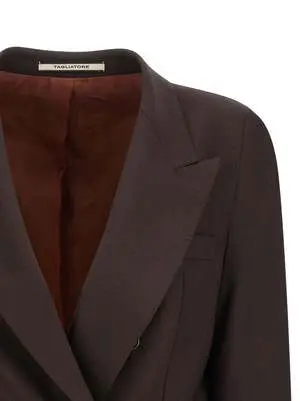Tagliatore Parigi Double-breasted Virgin Wool Blazer - Brown