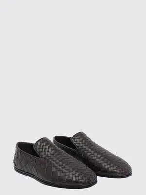 Bottega Veneta Woven Leather Loafers - Brown