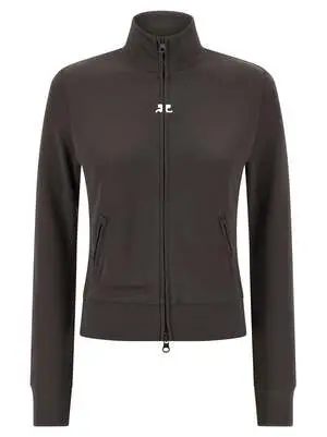 COURREGES Tracksuit Sweatshirt With High Neck And Zip Closure