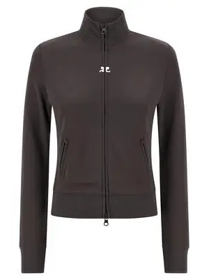 COURREGES Tracksuit Sweatshirt With High Neck And Zip Closure