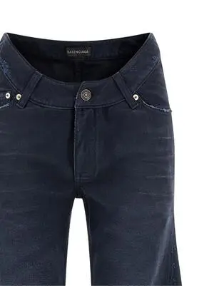 Balenciaga Curved Waist Wide Leg Jeans