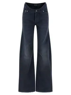 Balenciaga Curved Waist Wide Leg Jeans