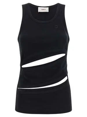 Coperni Spiral Tank Top - Black