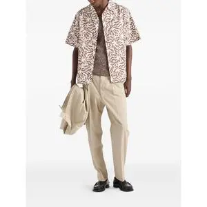 Prada Prada Neutrals Shirts Men Cream