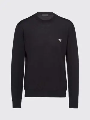 Prada Wool Crew Neck Sweater - Black