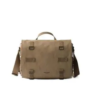 Prada Canvas Messenger Bag - Cream