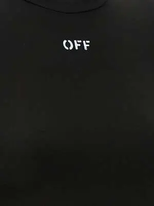 Off-White Second Skin" Tech Fabric Sweater With Front "off Stamp" Print
