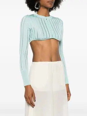 Alaïa Ribbed Cardigan - Multicolor