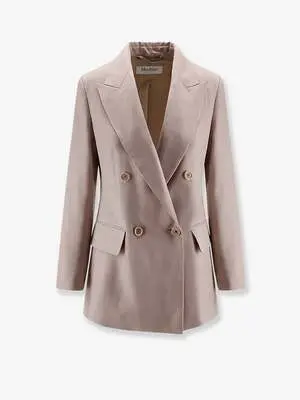 Max Mara Silk Double-breasted Blazer - Multicolor