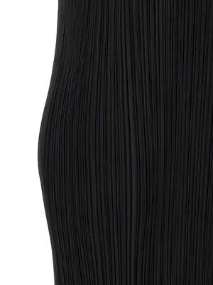 Issey Miyake Pleated Midi Dress - Black