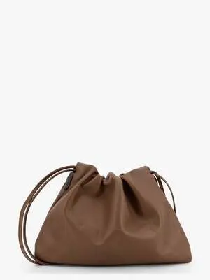 Brunello Cucinelli BRUNELLO CUCINELLI Leather Shoulder Bag With Monili Detail Multicolor