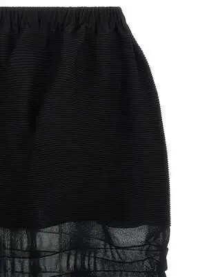 Issey Miyake Moving Knit Bell Silhouette Midi Skirt