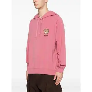 Moschino Bear Motif Hooded Cotton Blend Hoodie