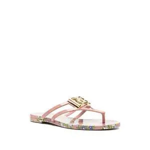 Dolce & Gabbana Floral Print Rubber Flip Flops