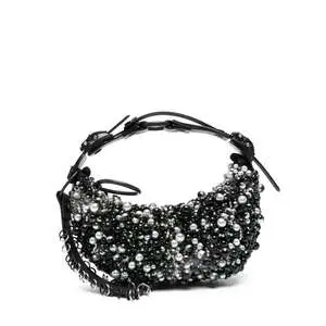 INNERRAUM Beaded Tote Bag With Buckle Detail - Black